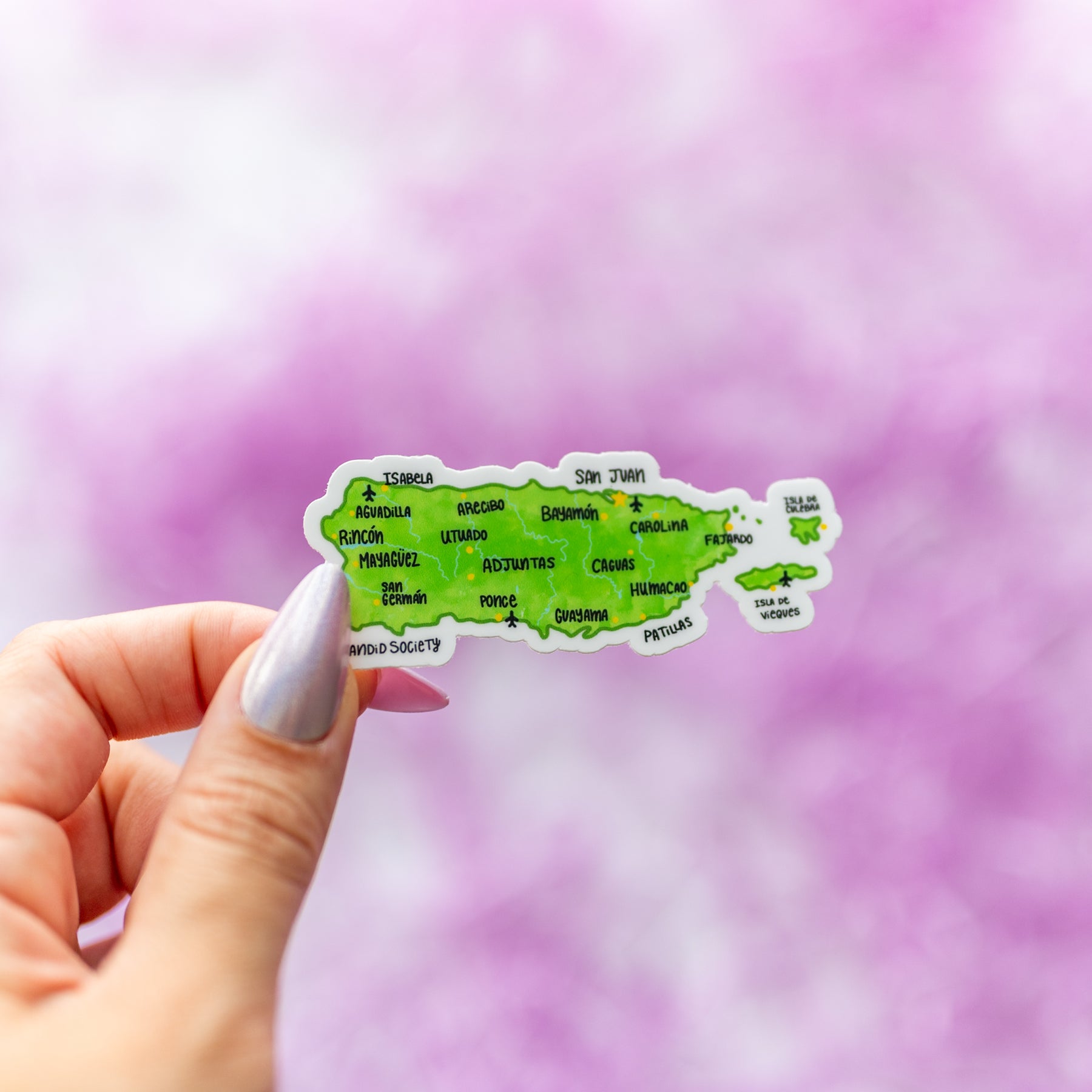 12 - Puerto Rico Map - Premium Sticker | Candid Society