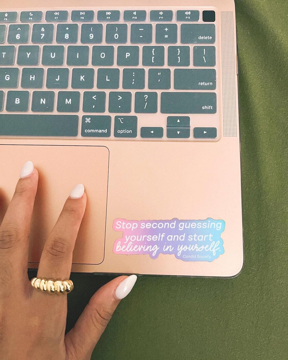 70 - Stop second guessing yourself - Premium Sticker | Candid Society